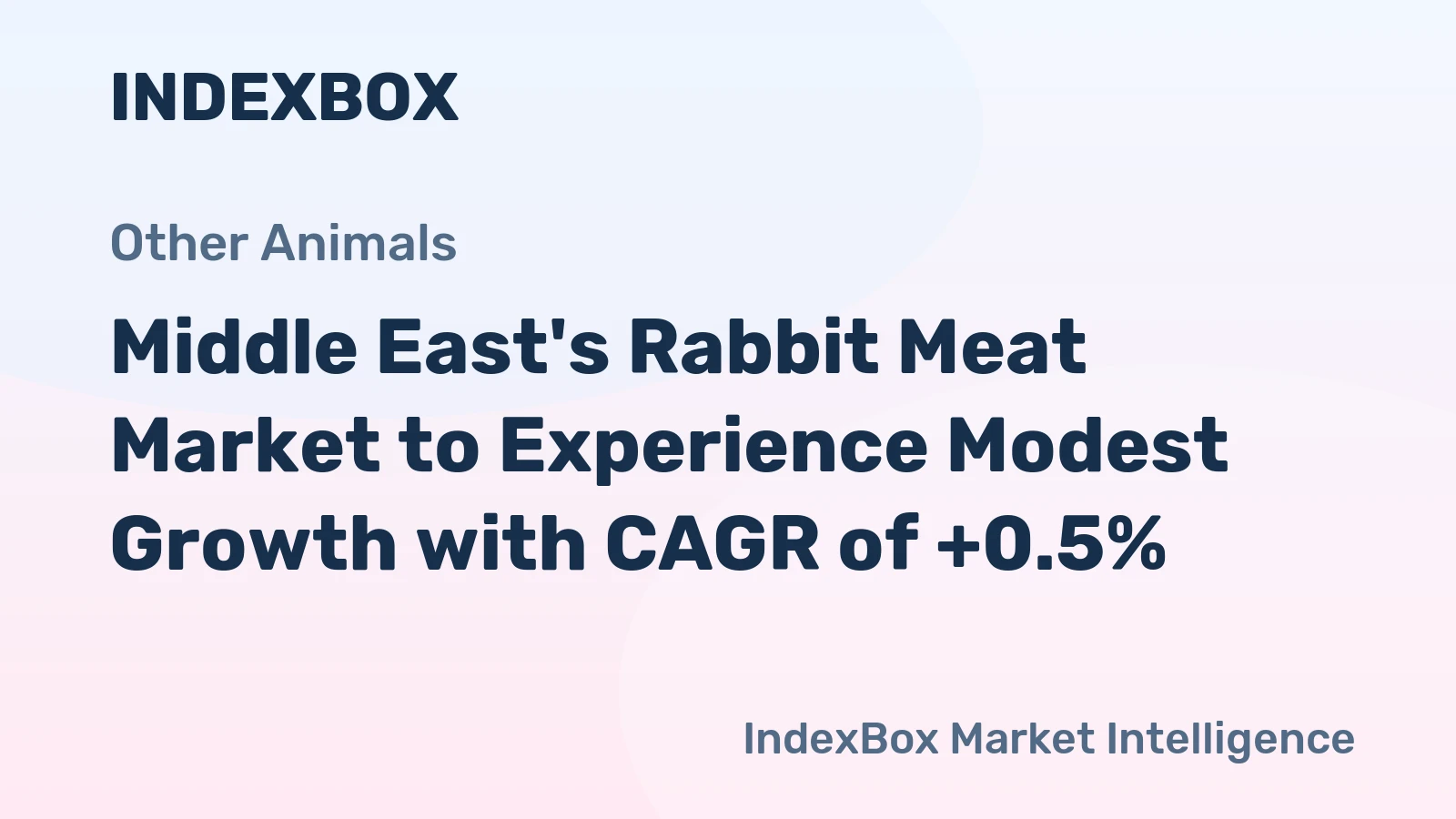Middle East's Rabbit Meat Market to Experience Modest Growth with CAGR of +0.5%