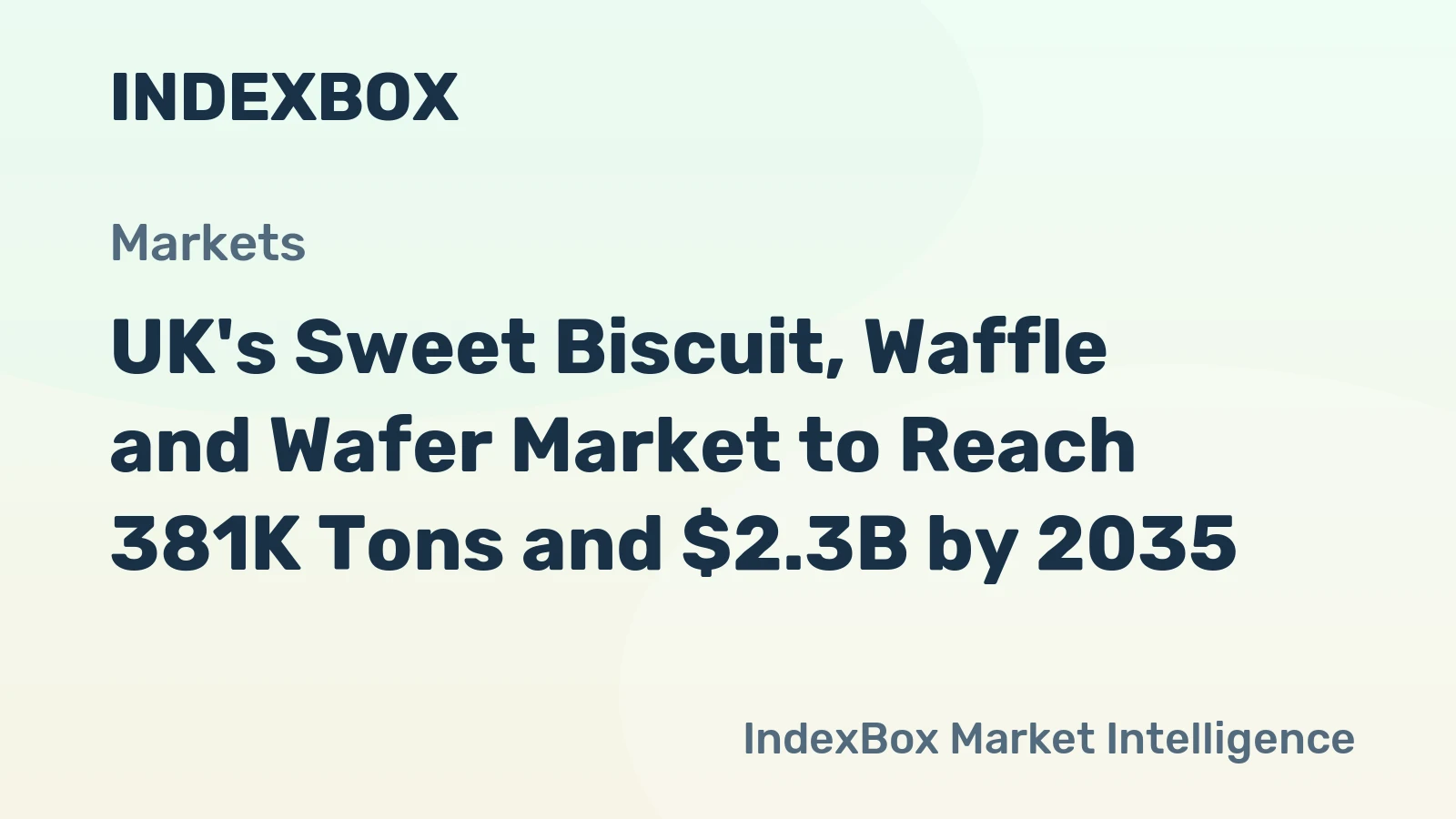 UK's Sweet Biscuit, Waffle and Wafer Market to Reach 381K Tons and $2.3B by 2035