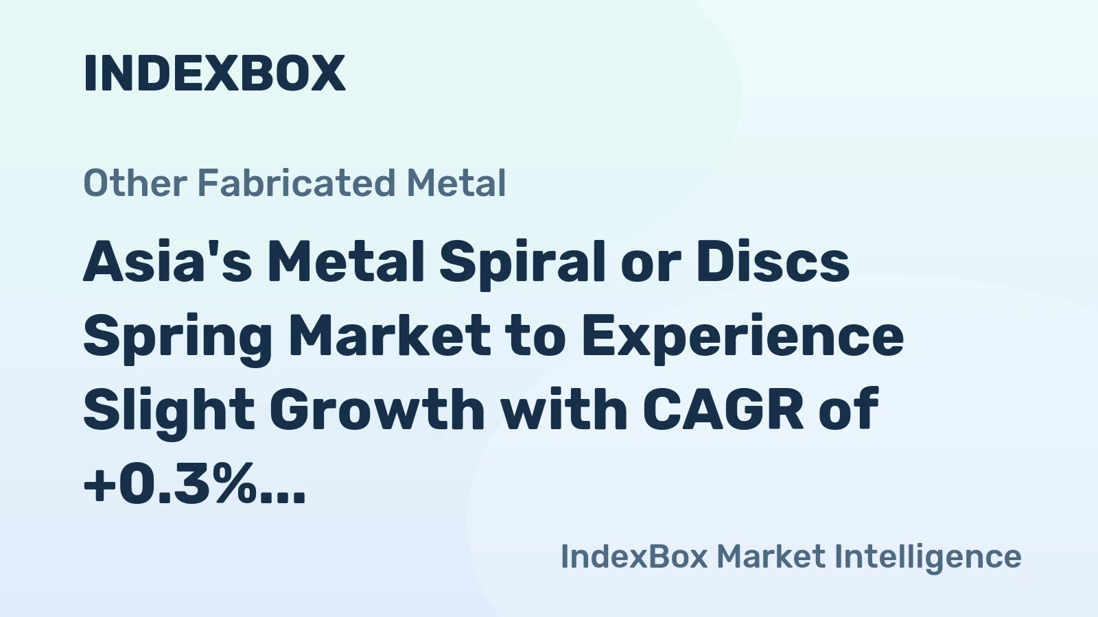 Asia's Metal Spiral or Discs Spring Market to Experience Slight Growth with CAGR of +0.3% in Volume and +0.5% in Value from 2024 to 2035