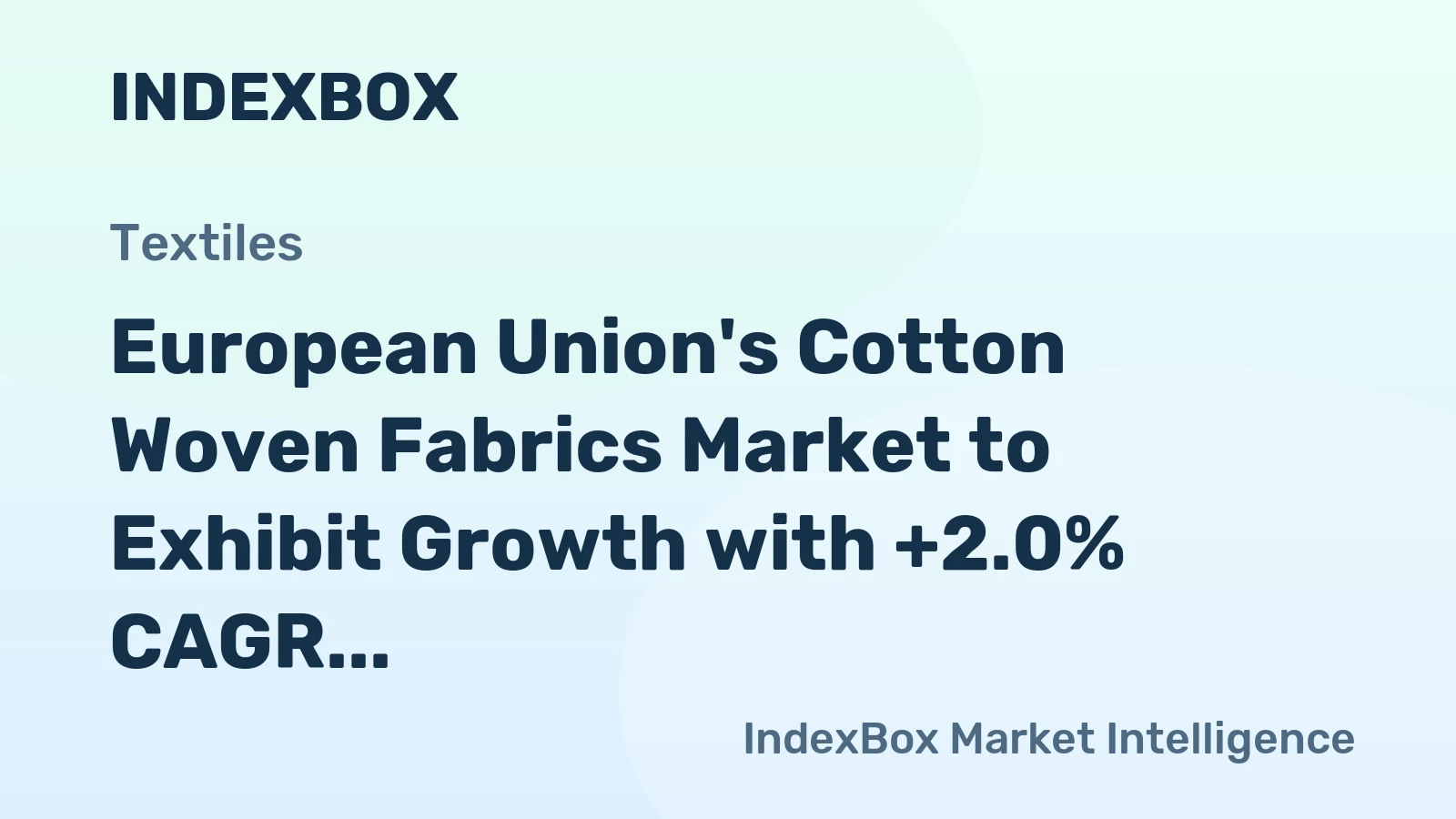 European Union's Cotton Woven Fabrics Market to Exhibit Growth with +2.0% CAGR from 2024 to 2035