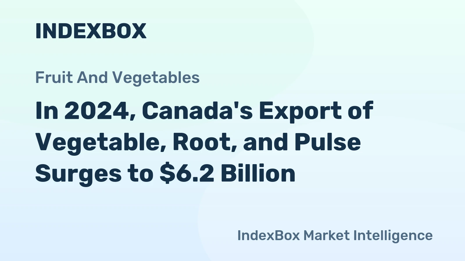 In 2024, Canada's Export of Vegetable, Root, and Pulse Surges to $6.2 Billion
