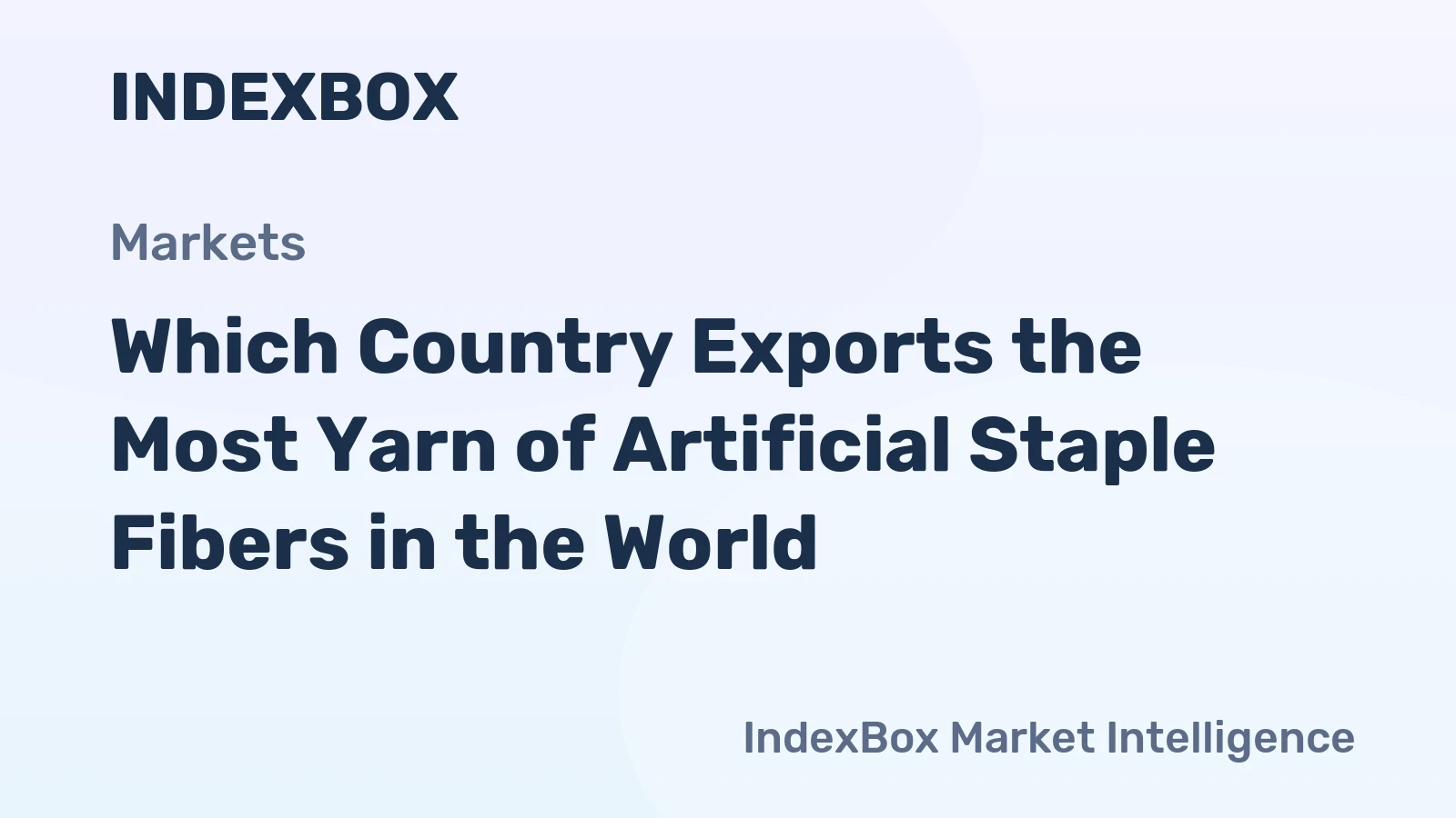 Which Country Exports the Most Yarn of Artificial Staple Fibers in the World?