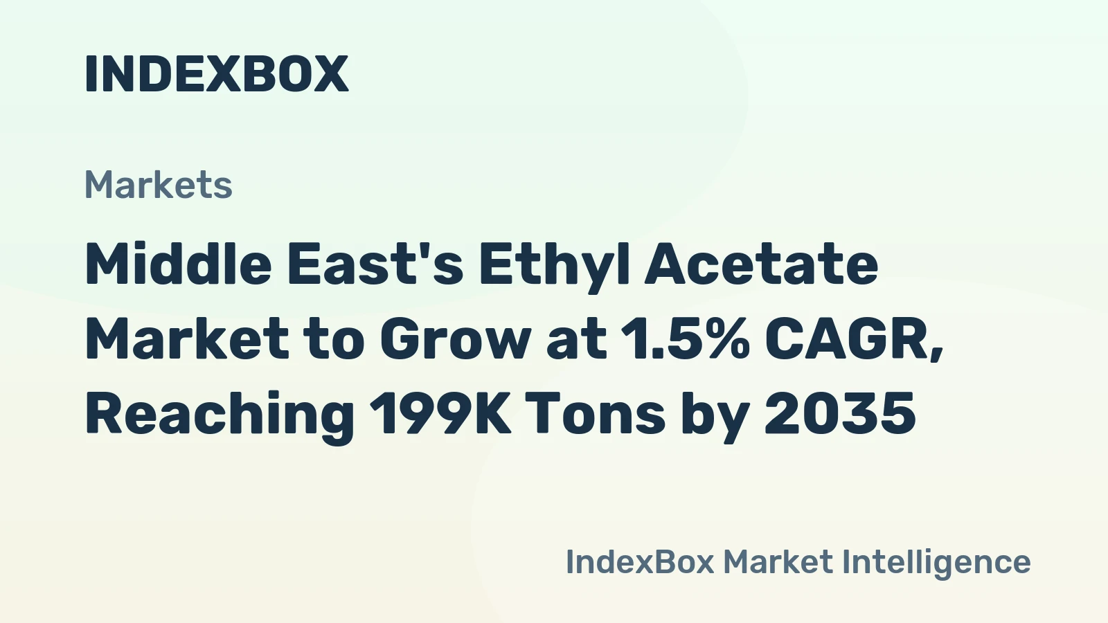 Middle East's Ethyl Acetate Market to Grow at 1.5% CAGR, Reaching 199K Tons by 2035