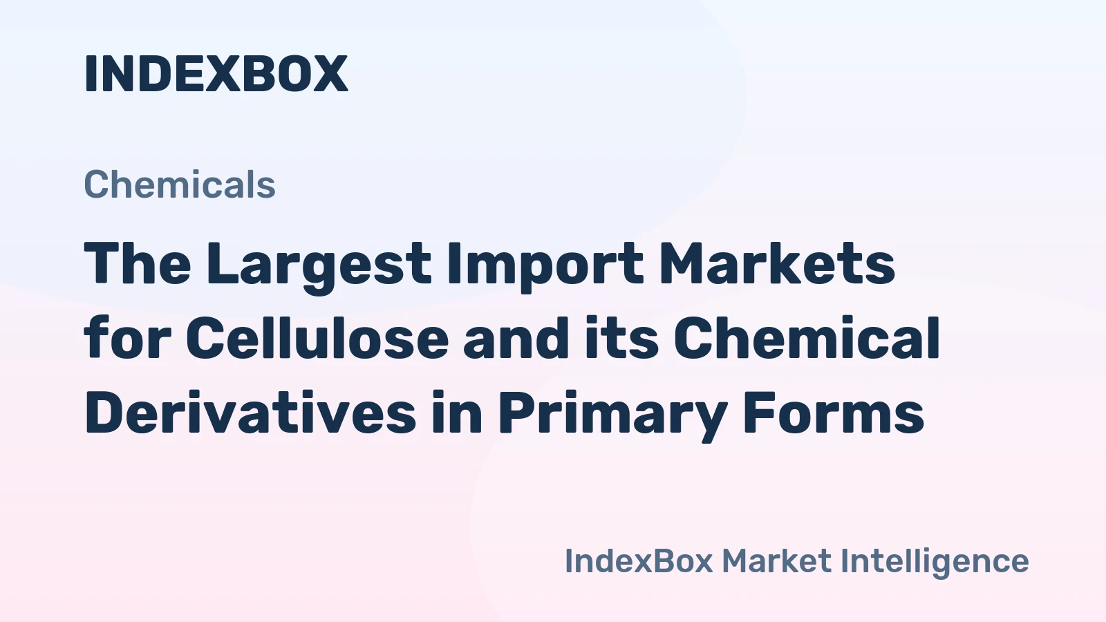 The Largest Import Markets for Cellulose and its Chemical Derivatives in Primary Forms