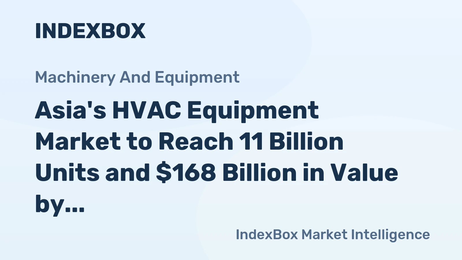 Asia's HVAC Equipment Market to Reach 11 Billion Units and $168 Billion in Value by 2035