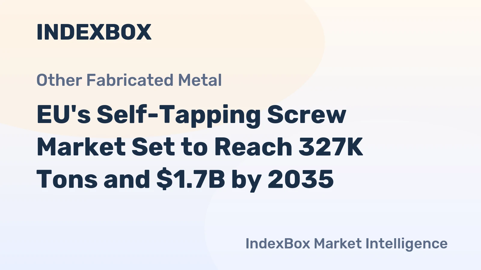 EU's Self-Tapping Screw Market Set to Reach 327K Tons and $1.7B by 2035