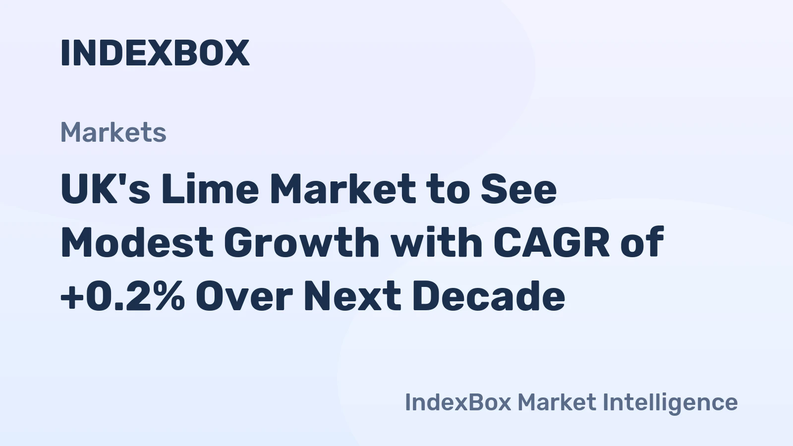 UK's Lime Market to See Modest Growth with CAGR of +0.2% Over Next Decade