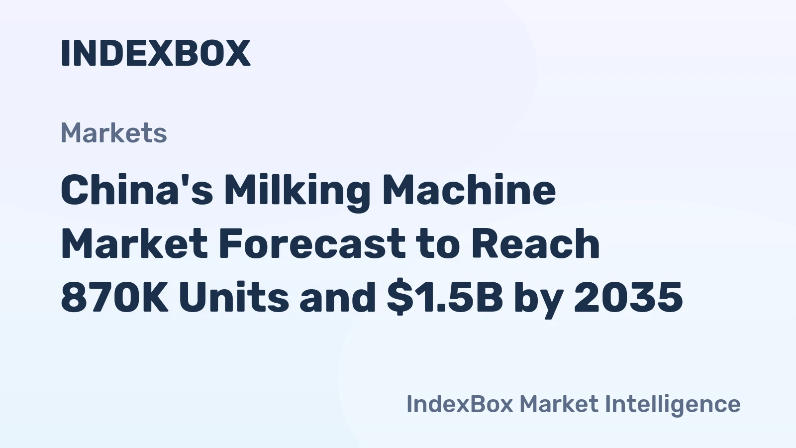 China's Milking Machine Market Forecast to Reach 870K Units and $1.5B by 2035