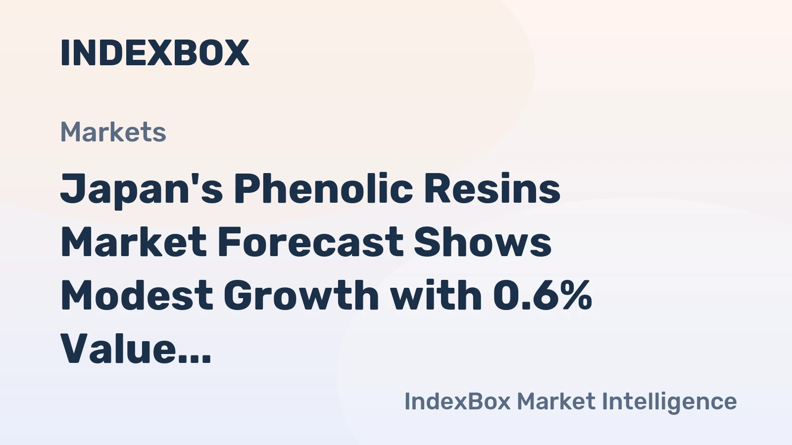 Japan's Phenolic Resins Market Forecast Shows Modest Growth with 0.6% Value CAGR Through 2035