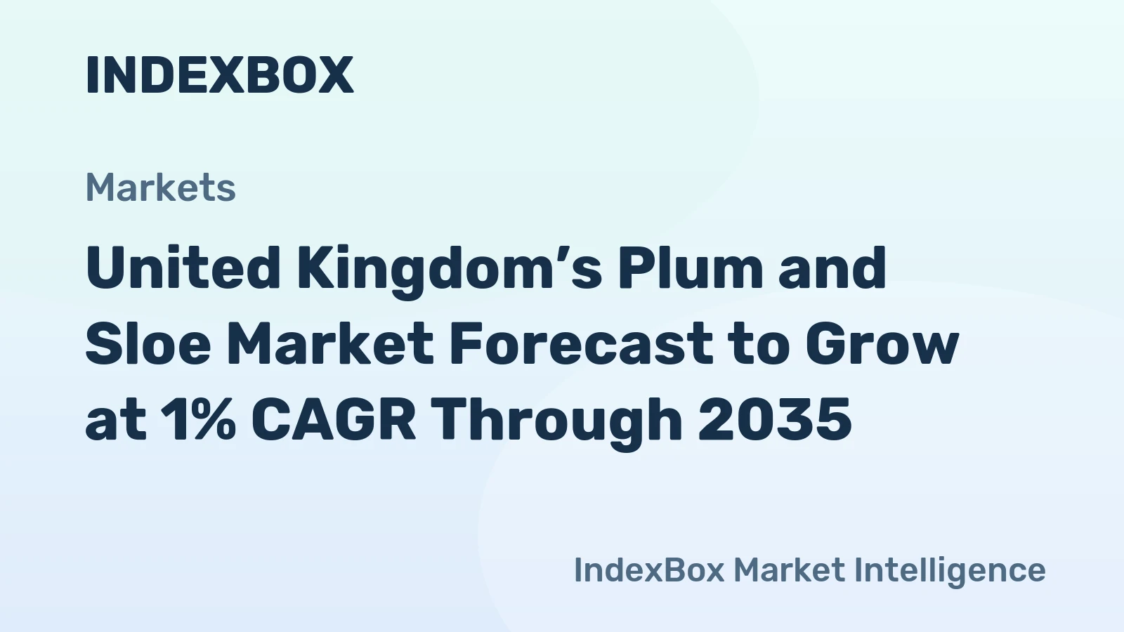 United Kingdom’s Plum and Sloe Market Forecast to Grow at 1% CAGR Through 2035