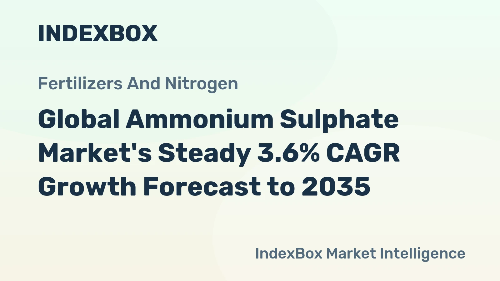 Global Ammonium Sulphate Market's Steady 3.6% CAGR Growth Forecast to 2035