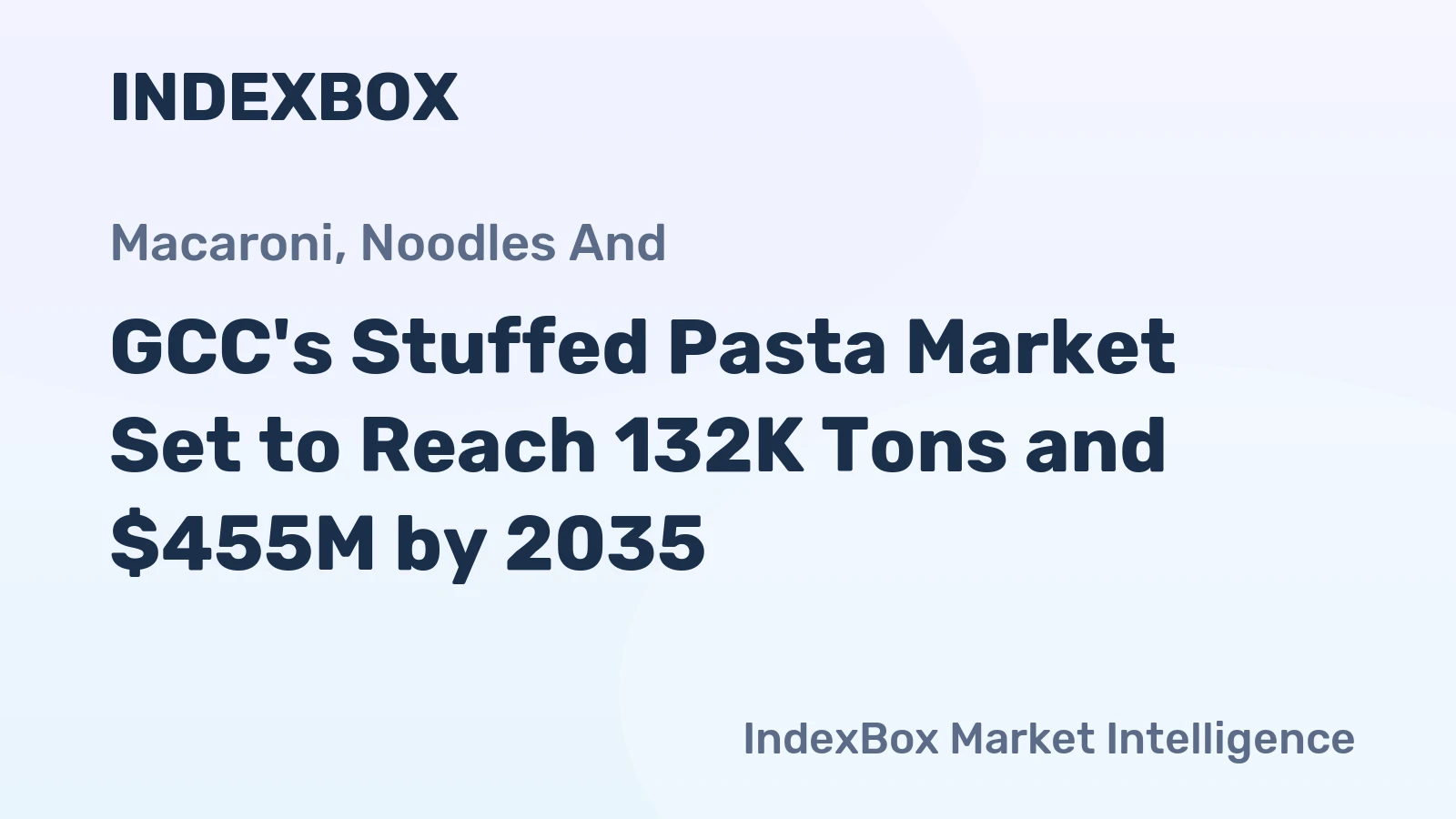 GCC's Stuffed Pasta Market Set to Reach 132K Tons and $455M by 2035