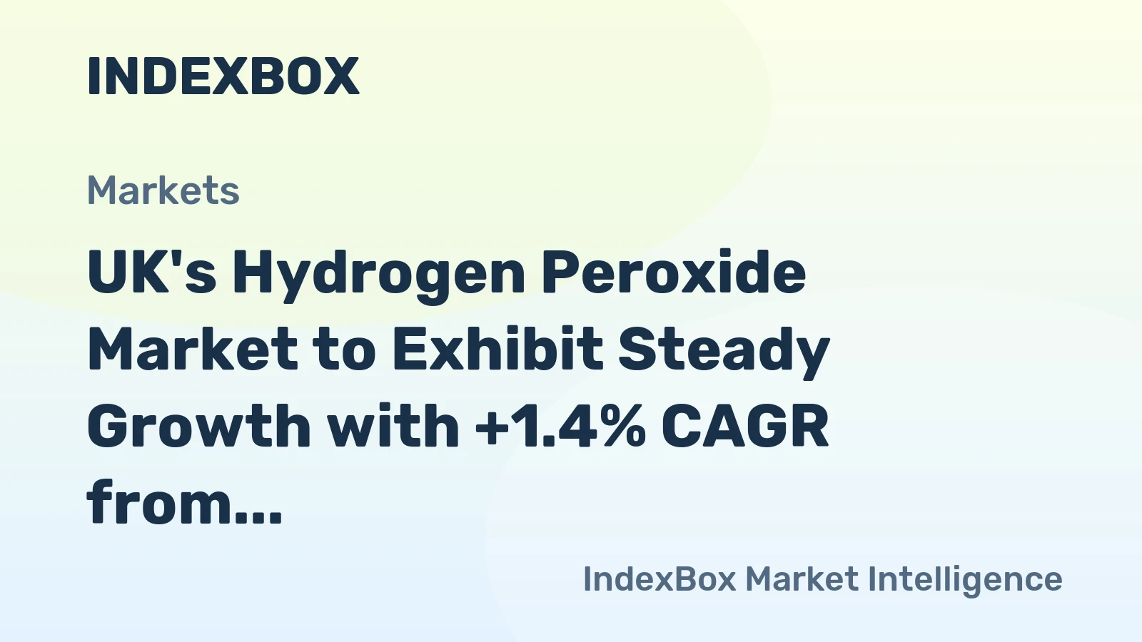 UK's Hydrogen Peroxide Market to Exhibit Steady Growth with +1.4% CAGR from 2024 to 2035