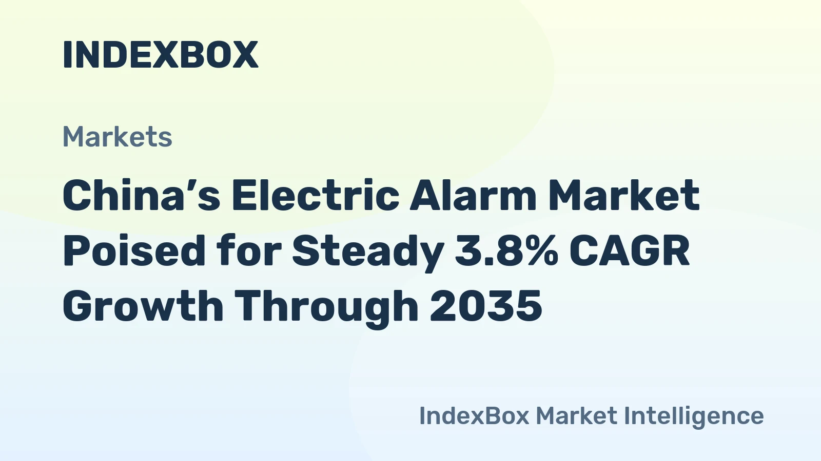 China’s Electric Alarm Market Poised for Steady 3.8% CAGR Growth Through 2035