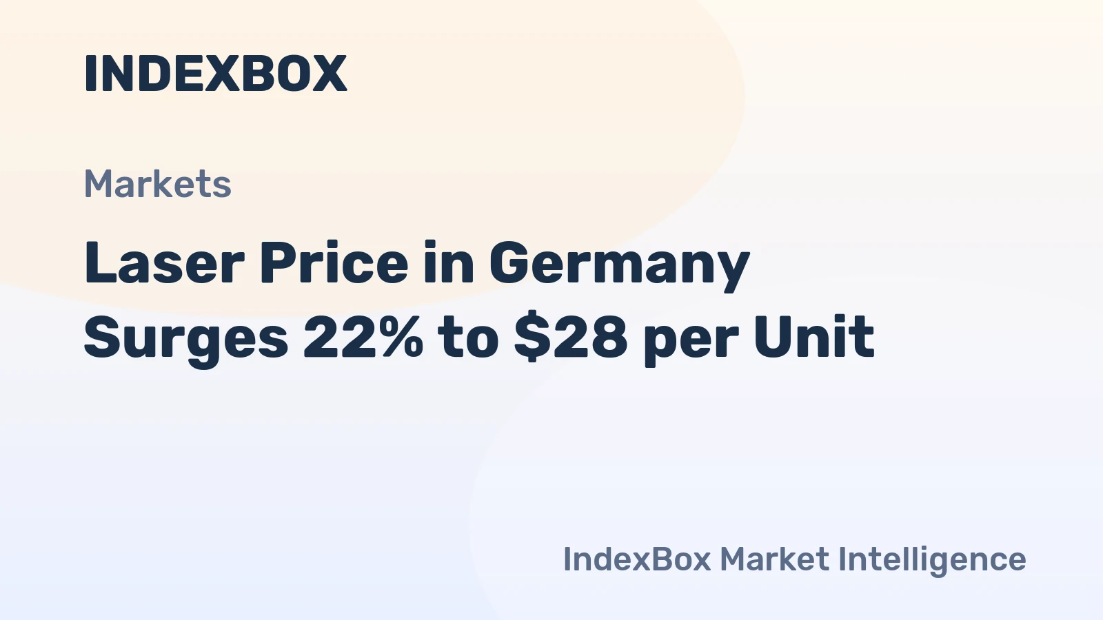 Laser Price in Germany Surges 22% to $28 per Unit