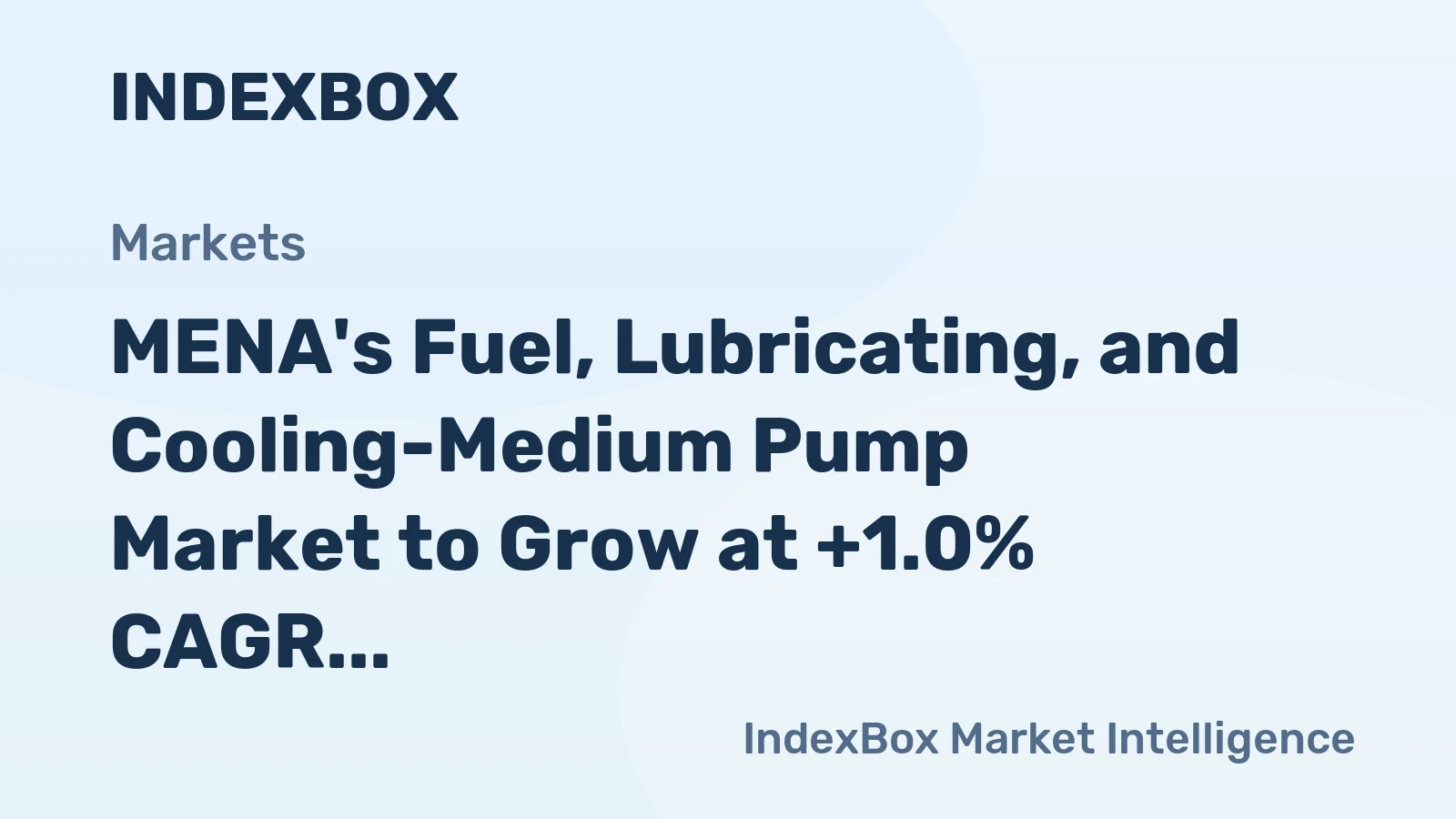 MENA's Fuel, Lubricating, and Cooling-Medium Pump Market to Grow at +1.0% CAGR, Reaching 27M Units by 2035