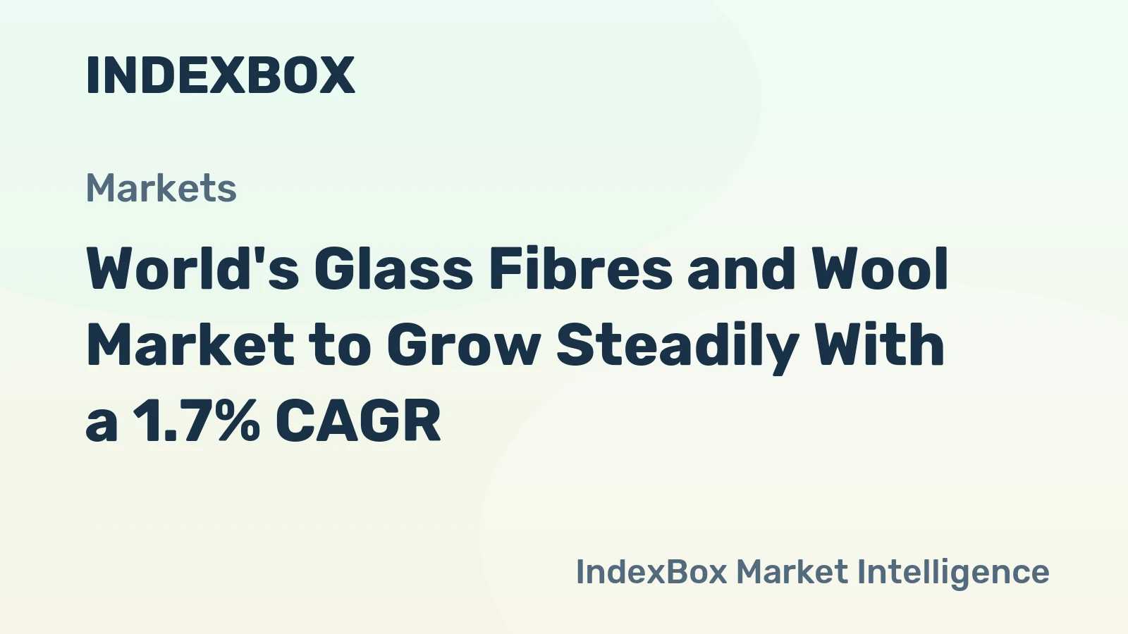 World's Glass Fibres and Wool Market to Grow Steadily With a 1.7% CAGR