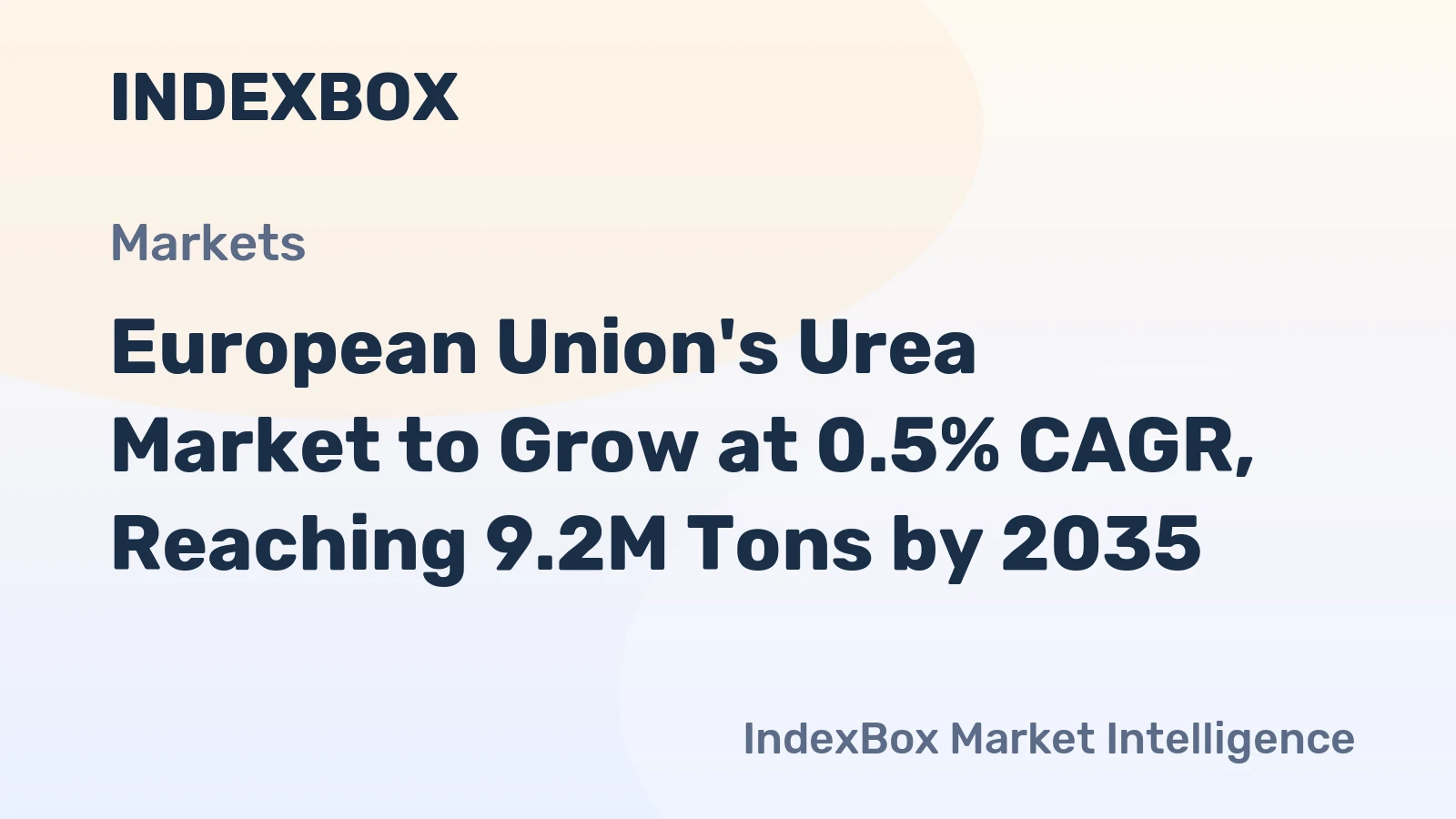 European Union's Urea Market to Grow at 0.5% CAGR, Reaching 9.2M Tons by 2035