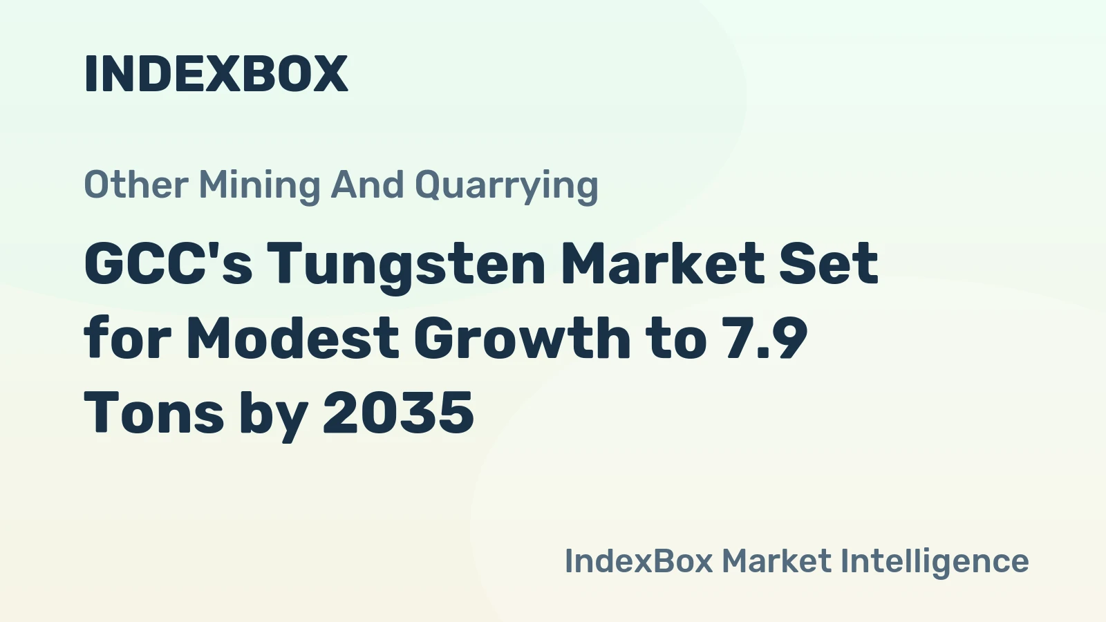 GCC's Tungsten Market Set for Modest Growth to 7.9 Tons by 2035