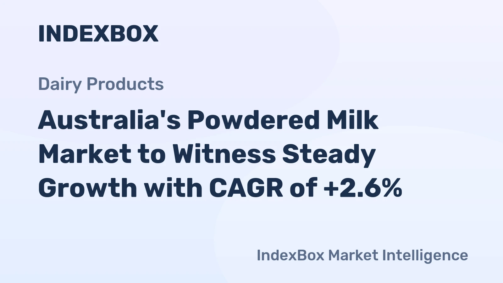 Australia's Powdered Milk Market to Witness Steady Growth with CAGR of +2.6%
