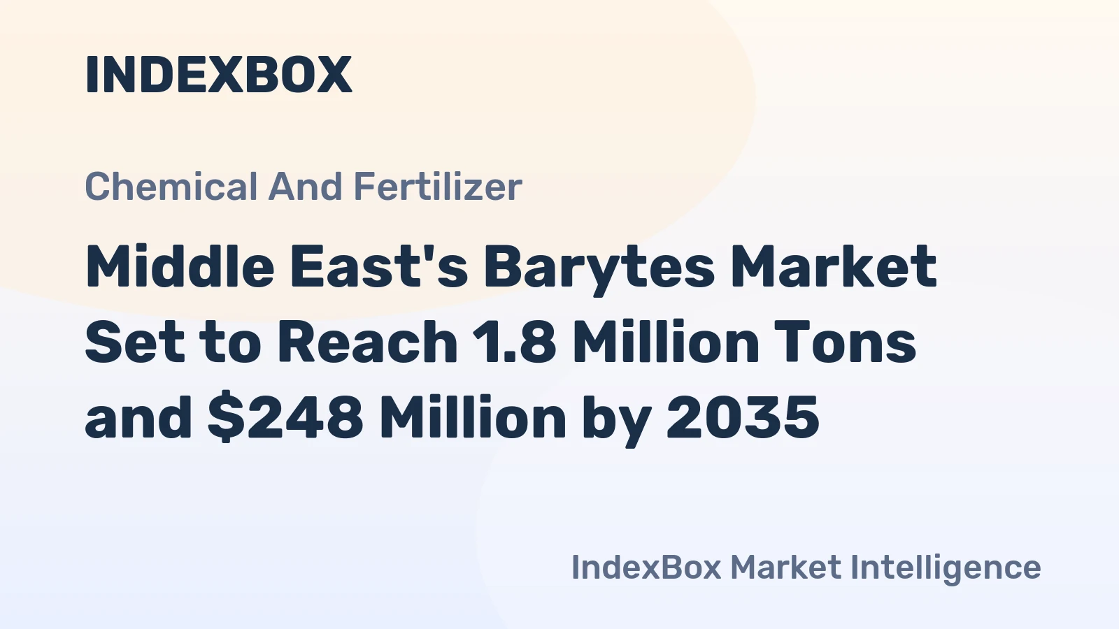 Middle East's Barytes Market Set to Reach 1.8 Million Tons and $248 Million by 2035