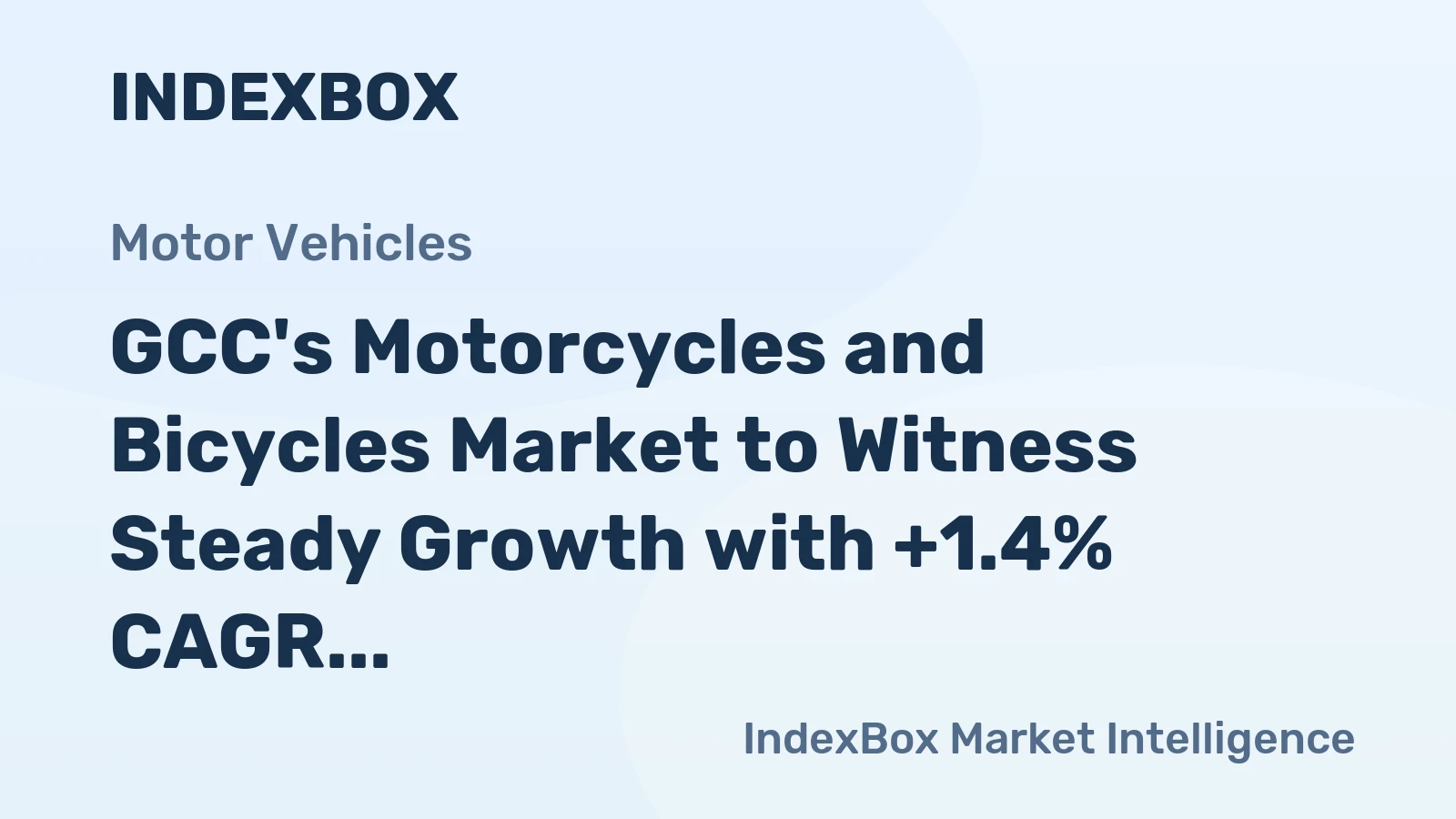 GCC's Motorcycles and Bicycles Market to Witness Steady Growth with +1.4% CAGR Forecasted from 2024 to 2035