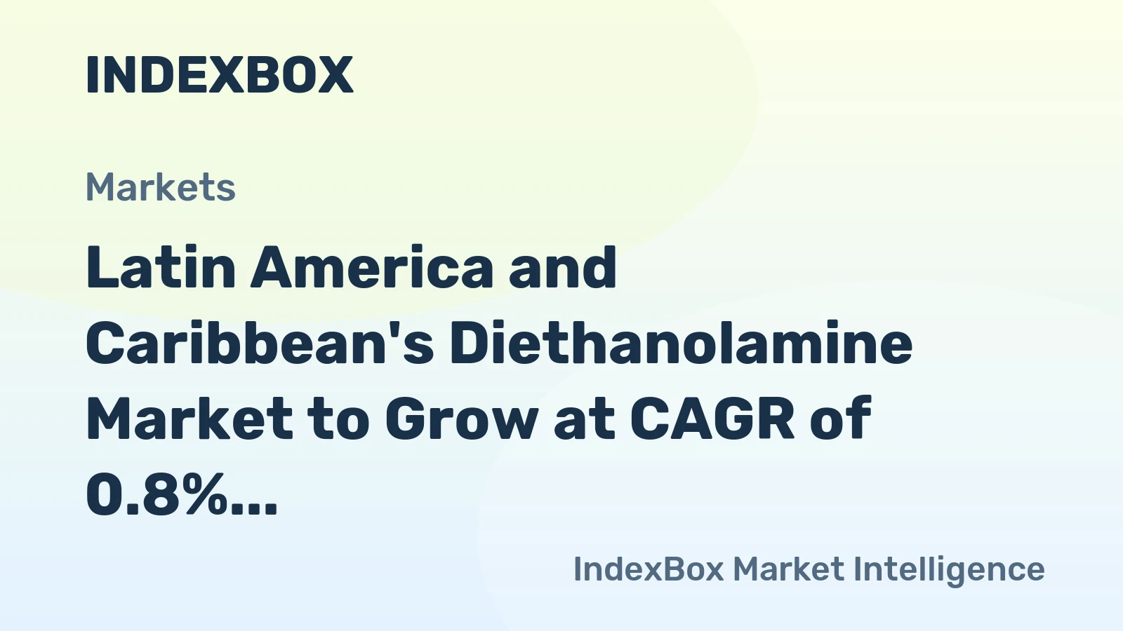 Latin America and Caribbean's Diethanolamine Market to Grow at CAGR of 0.8% from 2024 to 2035