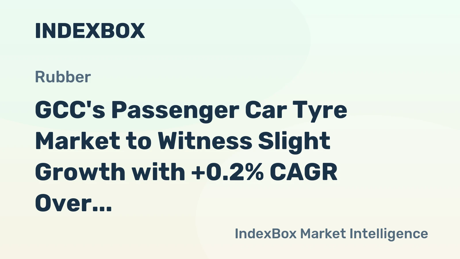 GCC's Passenger Car Tyre Market to Witness Slight Growth with +0.2% CAGR Over Next Decade