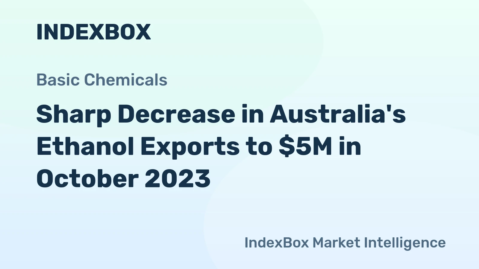 Sharp Decrease in Australia's Ethanol Exports to $5M in October 2023