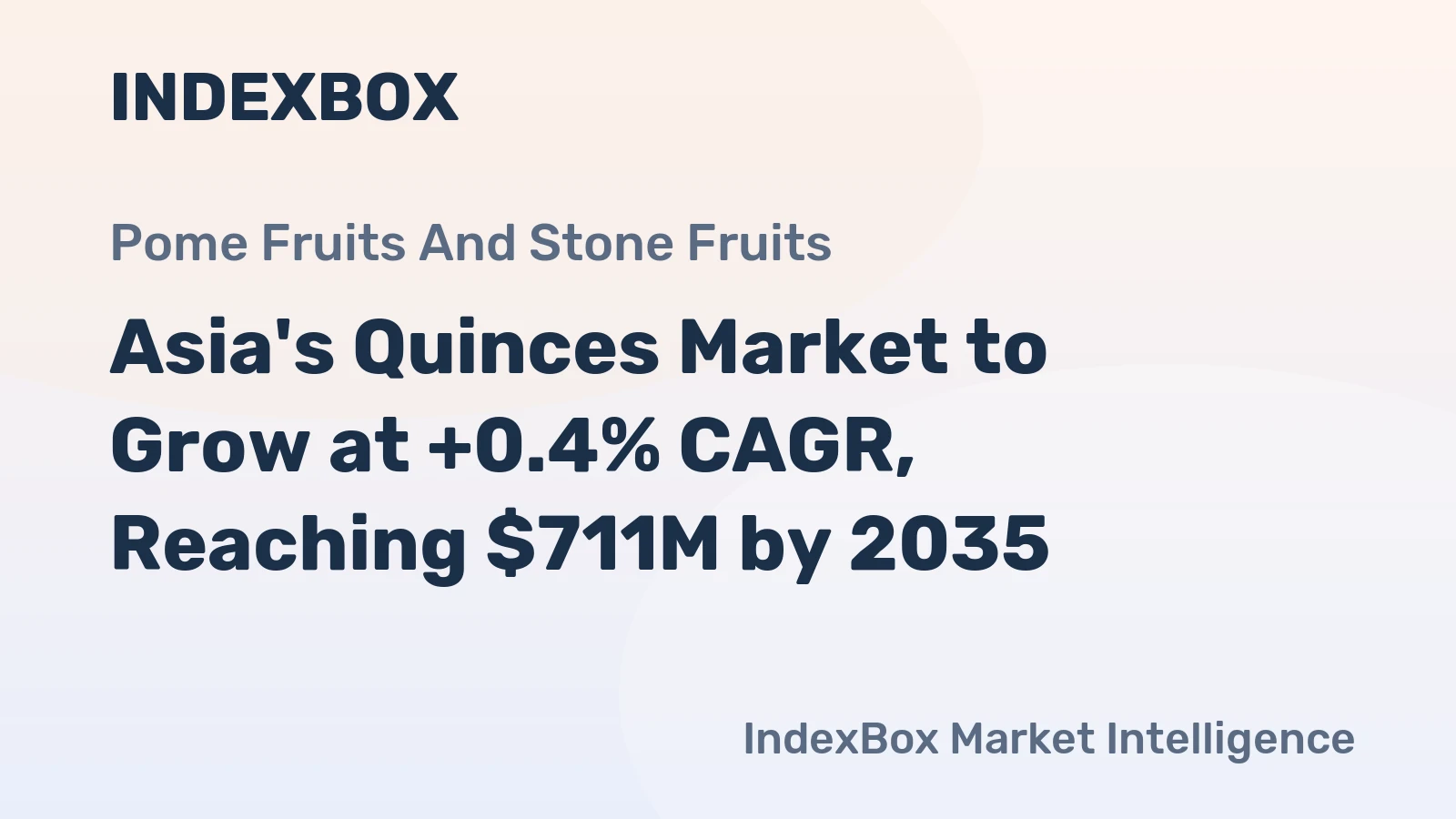 Asia's Quinces Market to Grow at +0.4% CAGR, Reaching $711M by 2035