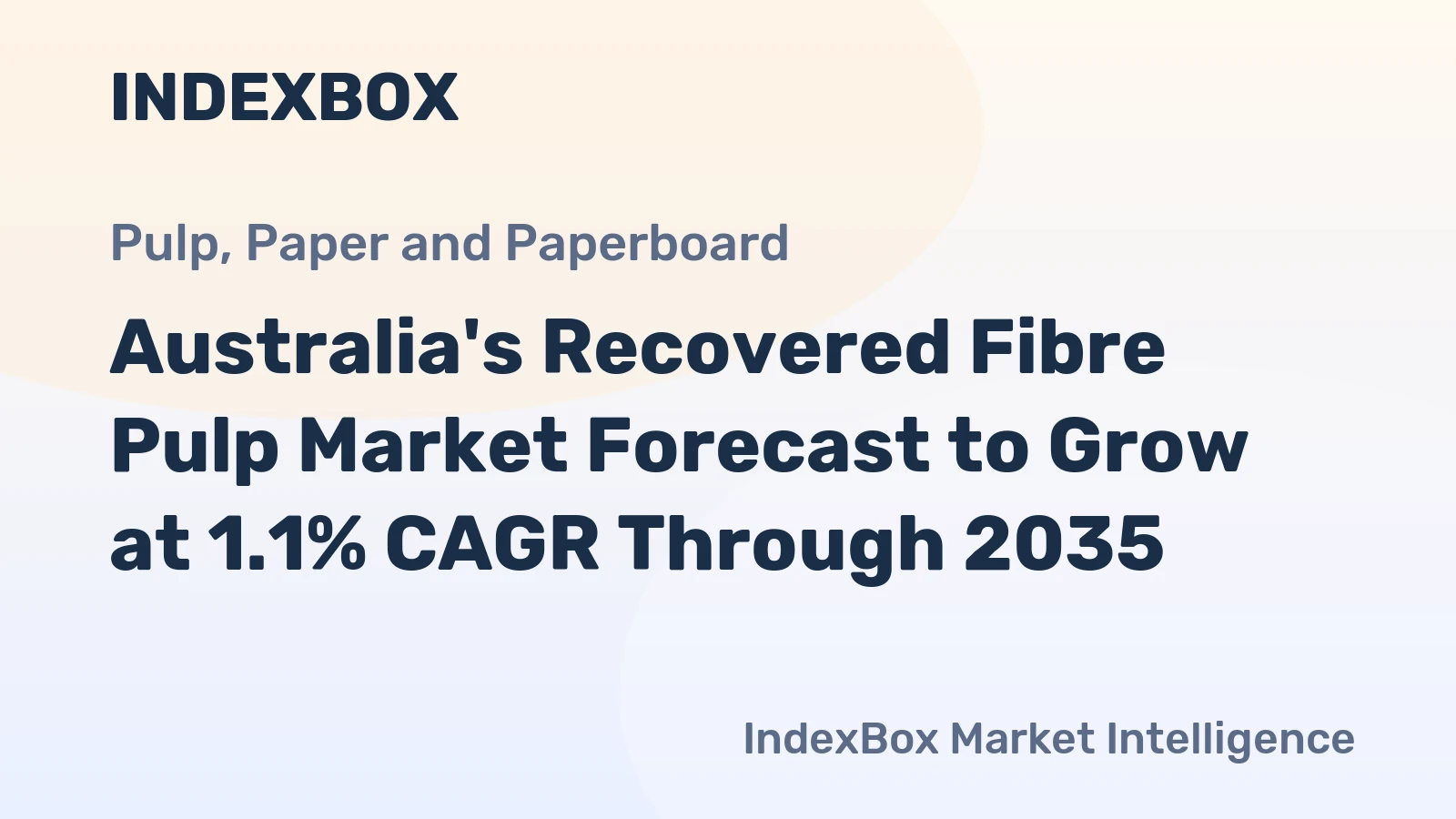 Australia's Recovered Fibre Pulp Market Forecast to Grow at 1.1% CAGR Through 2035