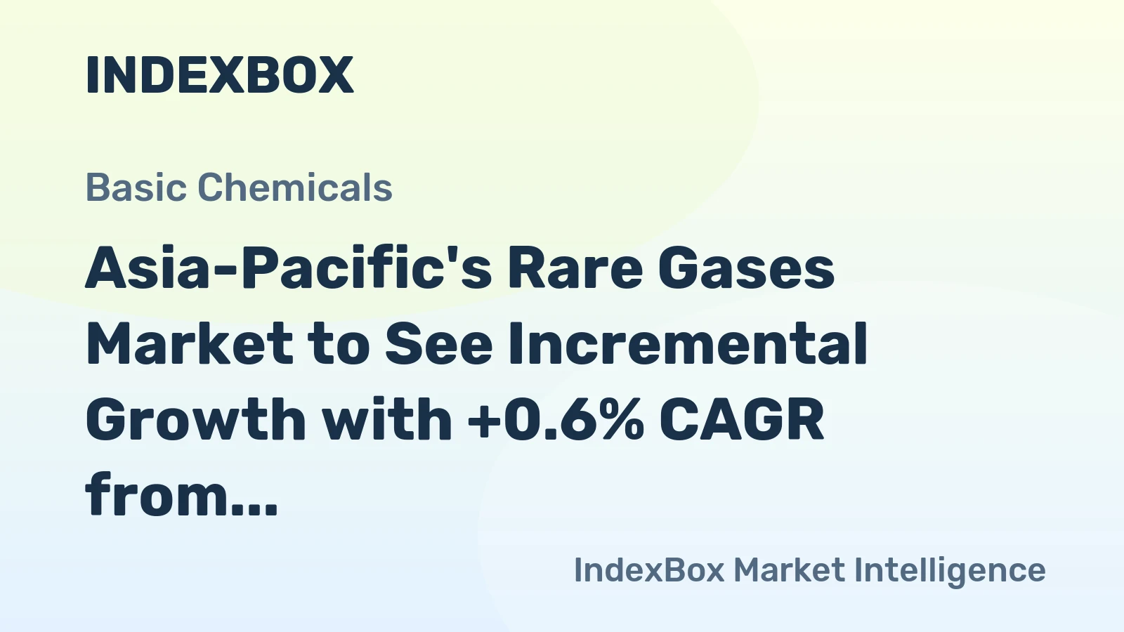 Asia-Pacific's Rare Gases Market to See Incremental Growth with +0.6% CAGR from 2024-2035