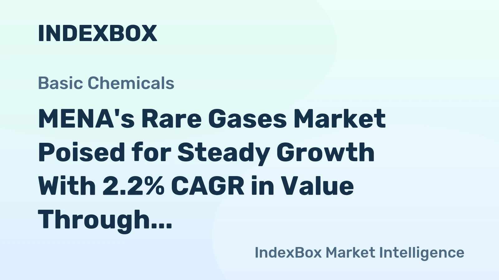MENA's Rare Gases Market Poised for Steady Growth With 2.2% CAGR in Value Through 2035