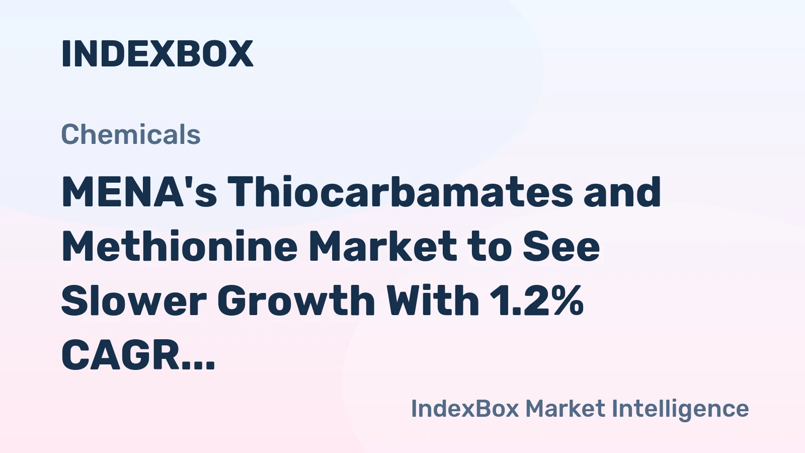 MENA's Thiocarbamates and Methionine Market to See Slower Growth With 1.2% CAGR Through 2035