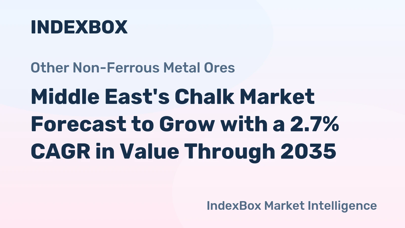 Middle East's Chalk Market Forecast to Grow with a 2.7% CAGR in Value Through 2035