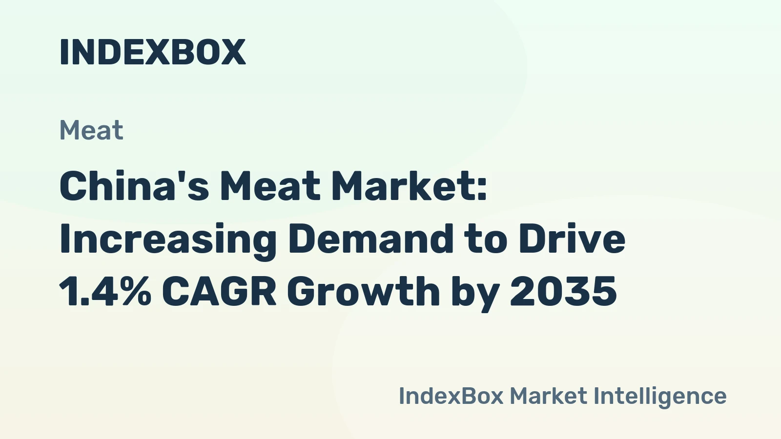 China's Meat Market: Increasing Demand to Drive 1.4% CAGR Growth by 2035