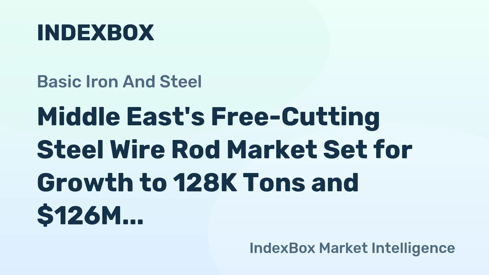 Middle East's Free-Cutting Steel Wire Rod Market Set for Growth to 128K Tons and $126M