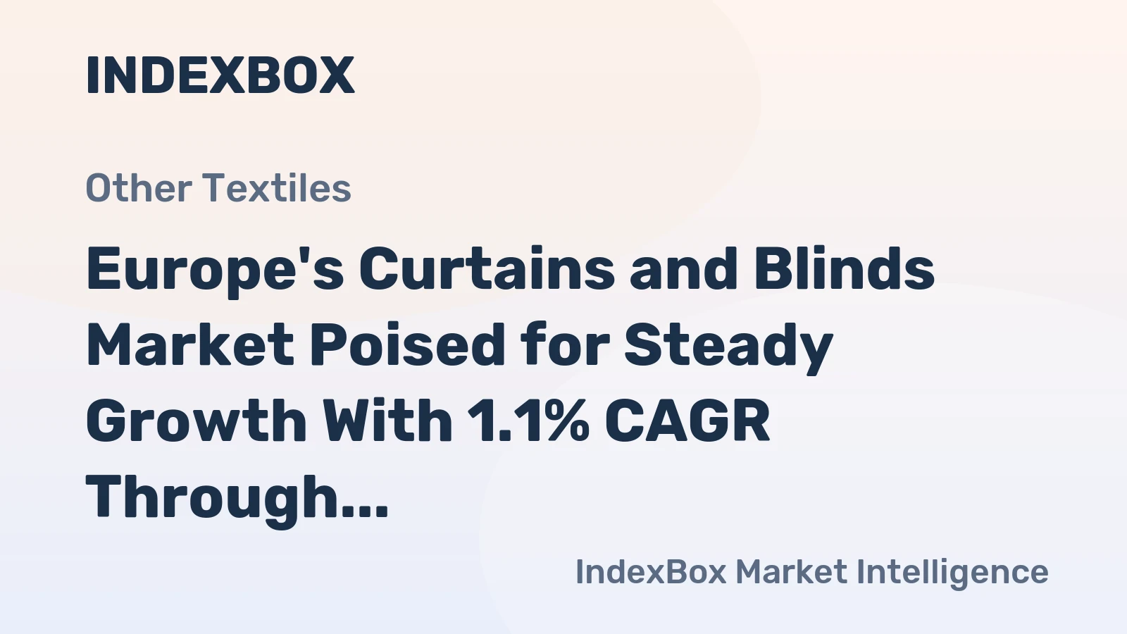 Europe's Curtains and Blinds Market Poised for Steady Growth With 1.1% CAGR Through 2035