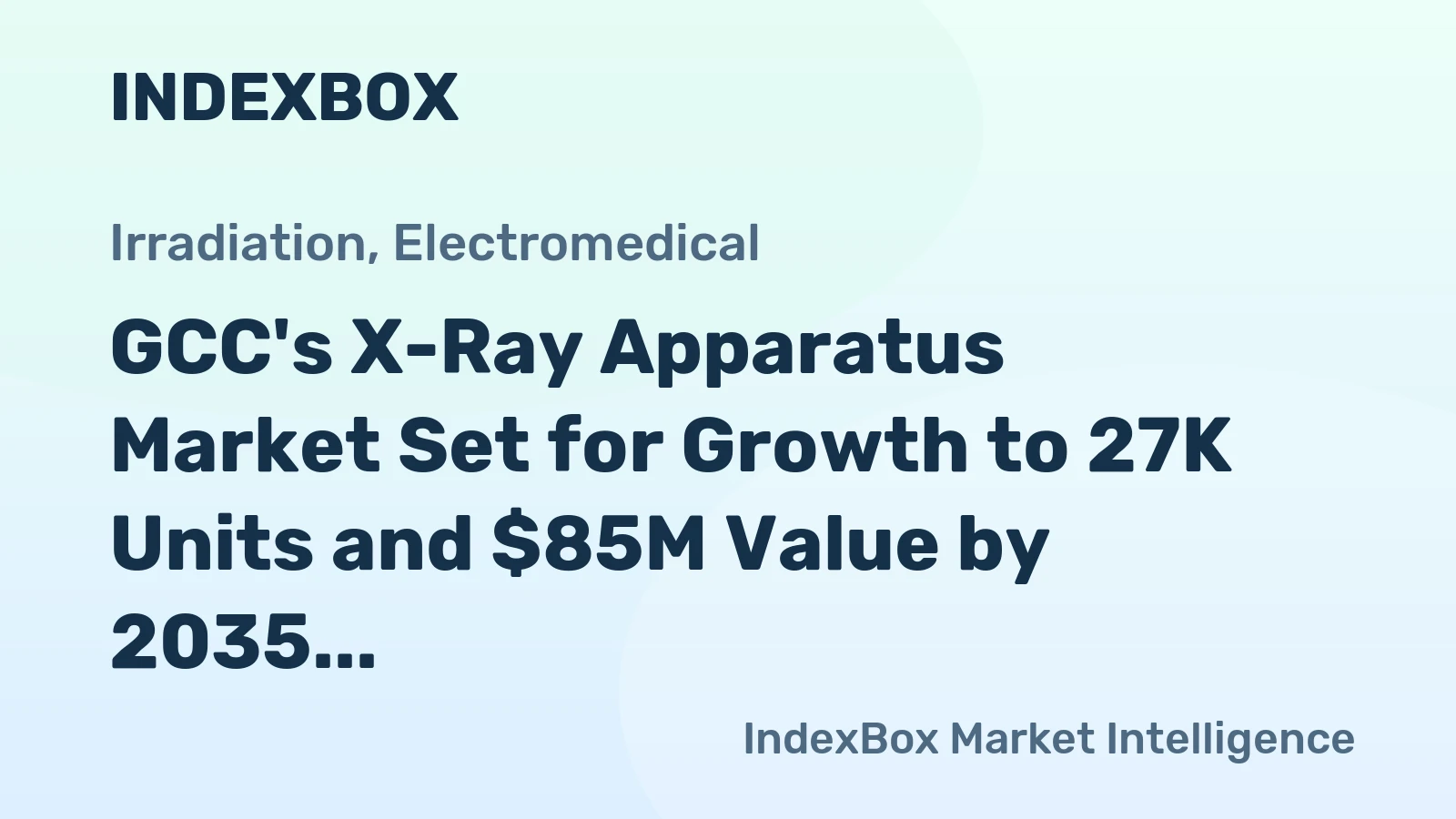GCC's X-Ray Apparatus Market Set for Growth to 27K Units and $85M Value by 2035