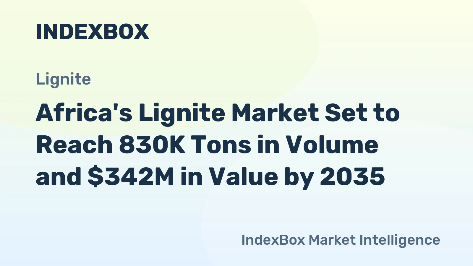 Africa's Lignite Market Set to Reach 830K Tons in Volume and $342M in Value by 2035