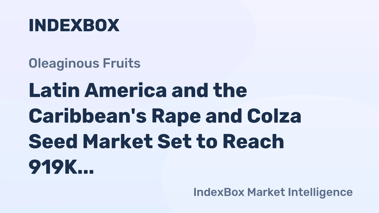 Latin America and the Caribbean's Rape and Colza Seed Market Set to Reach 919K Tons Valued at $1.1B by 2035