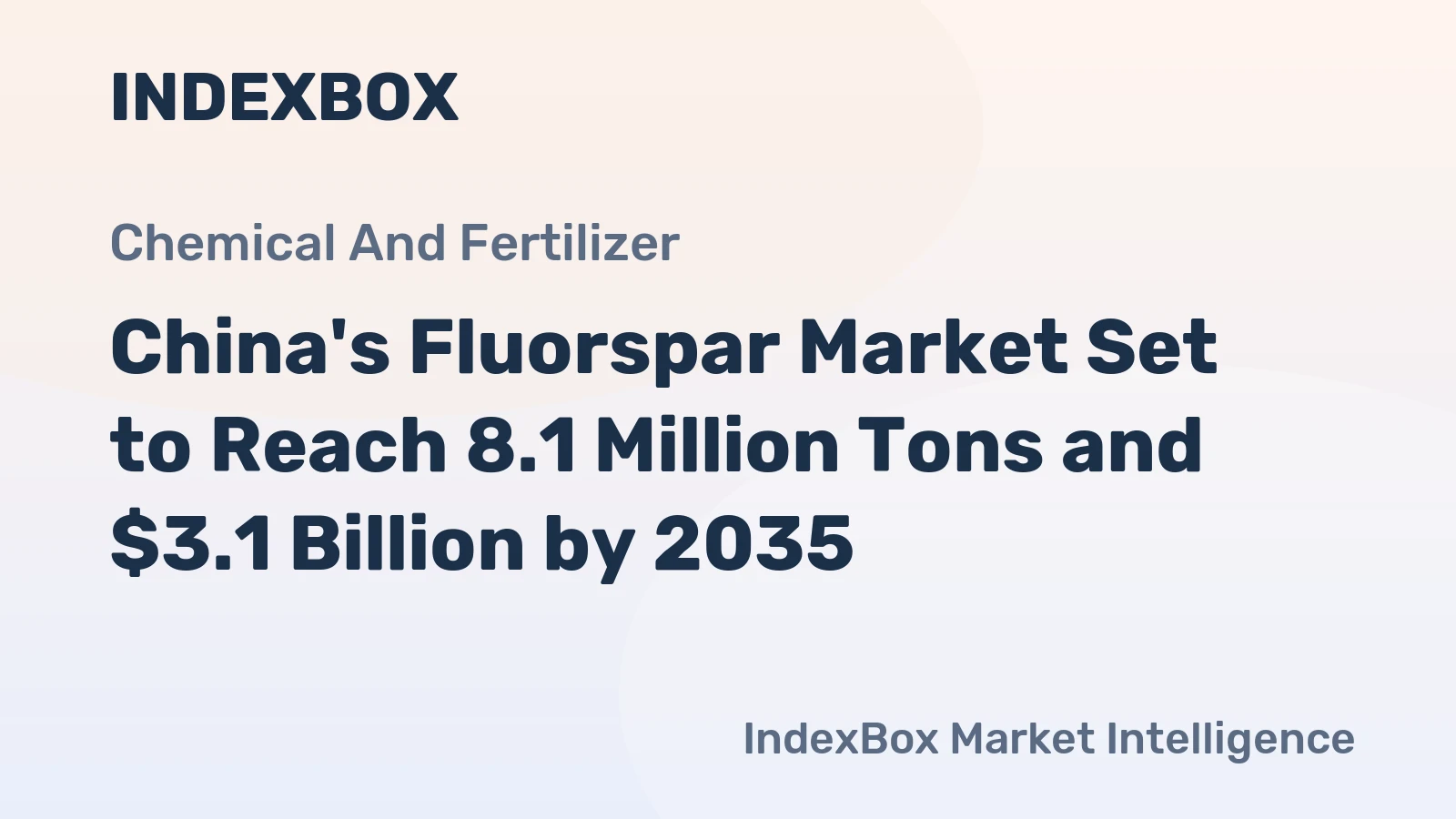 China's Fluorspar Market Set to Reach 8.1 Million Tons and $3.1 Billion by 2035