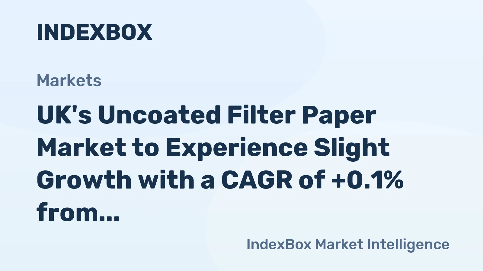UK's Uncoated Filter Paper Market to Experience Slight Growth with a CAGR of +0.1% from 2024 to 2035