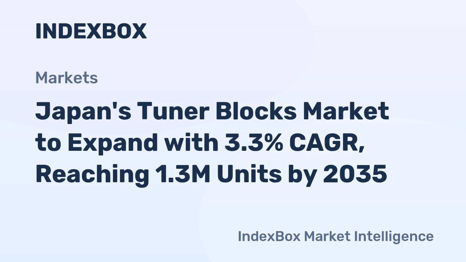 Japan's Tuner Blocks Market to Expand with 3.3% CAGR, Reaching 1.3M Units by 2035