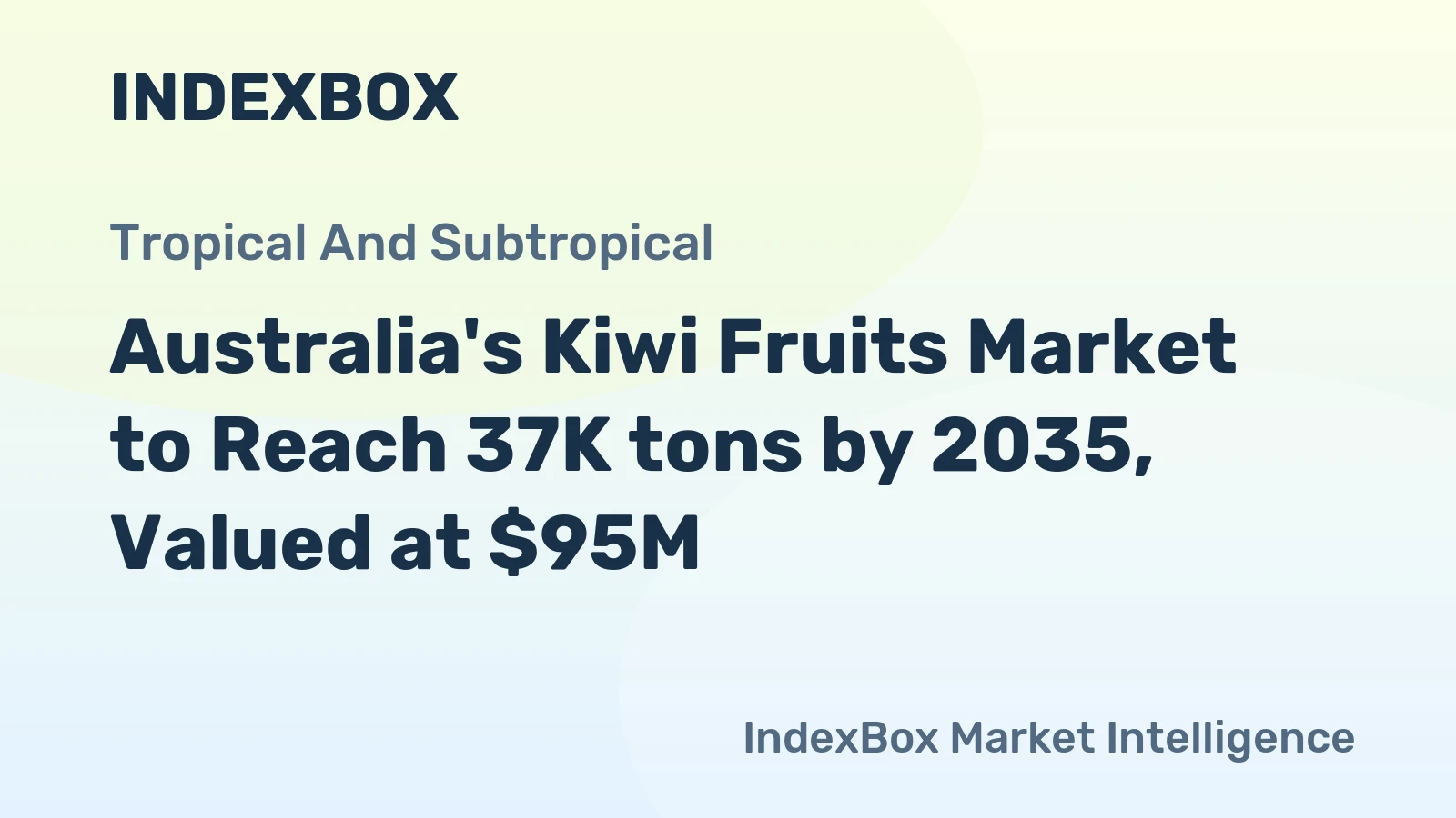 Australia's Kiwi Fruits Market to Reach 37K tons by 2035, Valued at $95M
