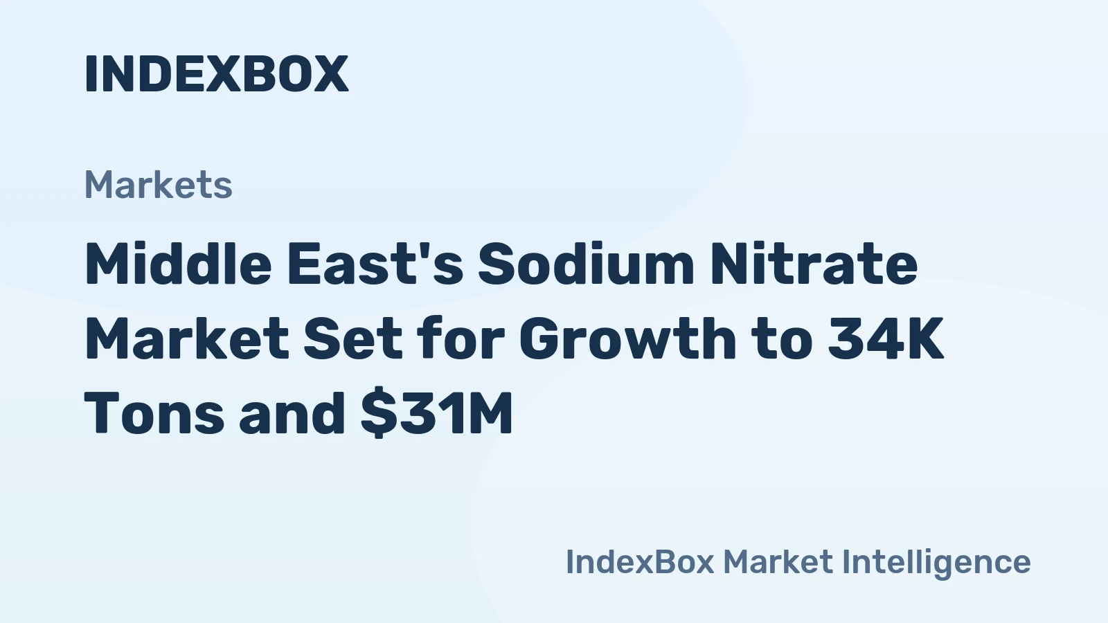 Middle East's Sodium Nitrate Market Set for Growth to 34K Tons and $31M