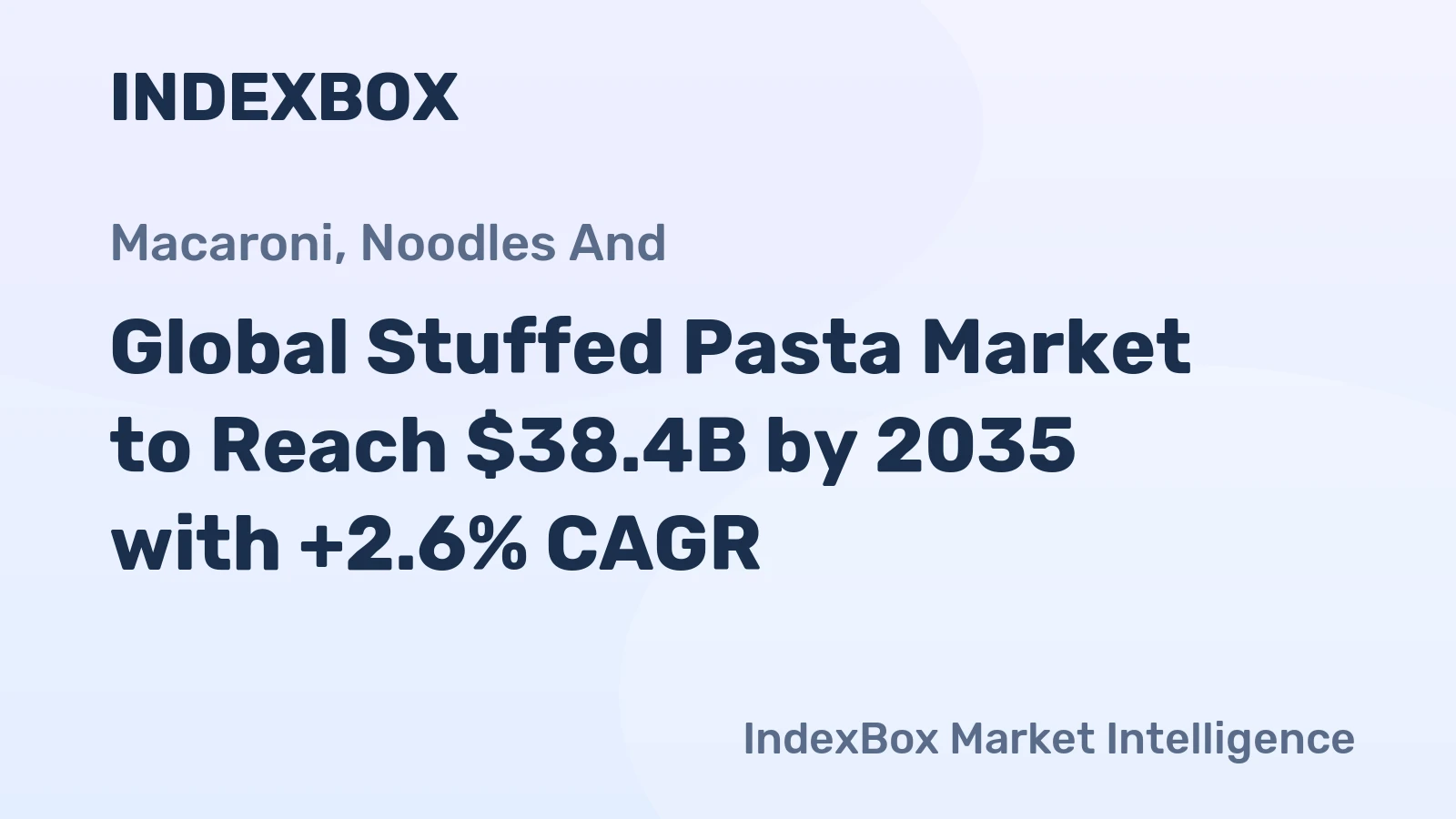 Global Stuffed Pasta Market to Reach $38.4B by 2035 with +2.6% CAGR