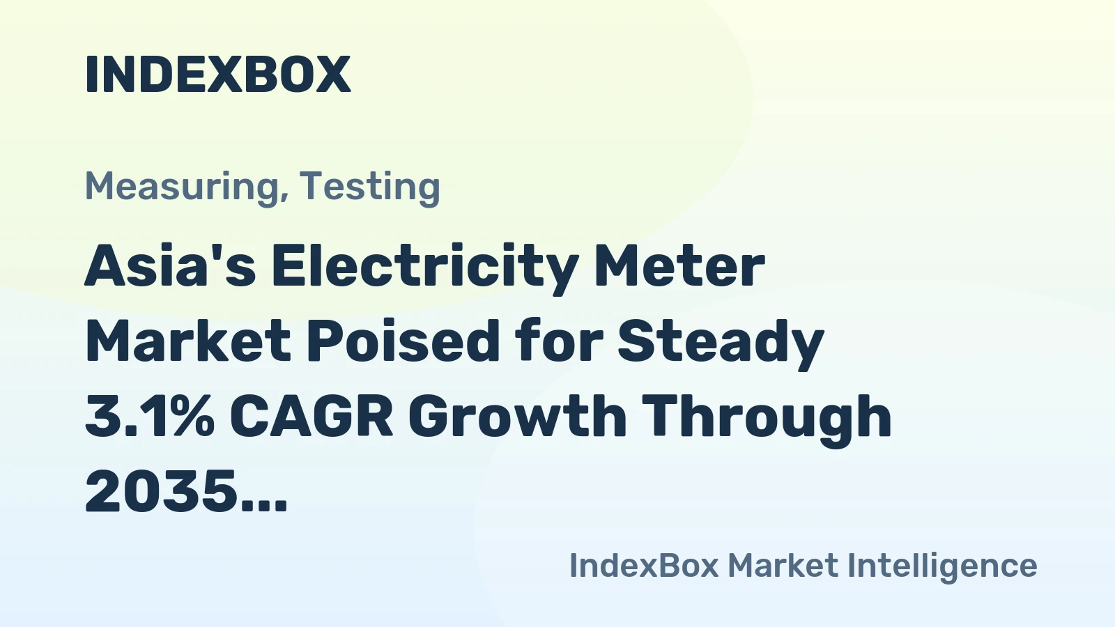 Asia's Electricity Meter Market Poised for Steady 3.1% CAGR Growth Through 2035