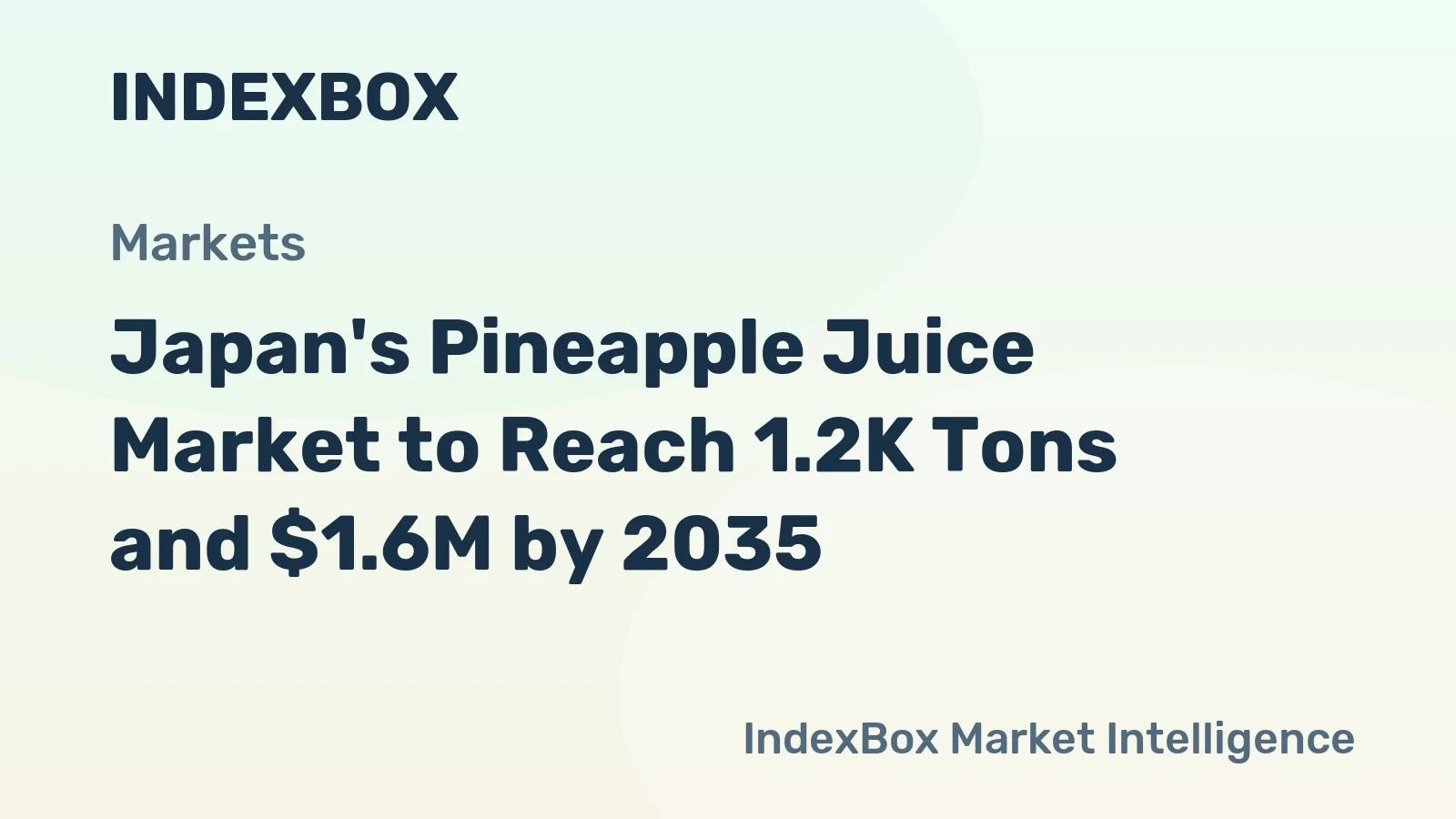 Japan's Pineapple Juice Market to Reach 1.2K Tons and $1.6M by 2035