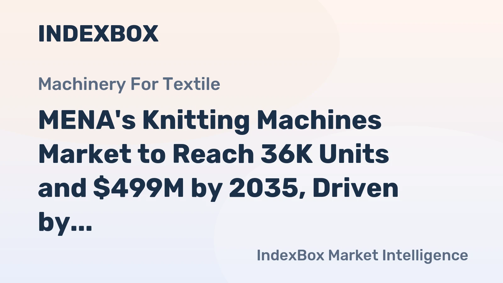 MENA's Knitting Machines Market to Reach 36K Units and $499M by 2035, Driven by Increasing Demand
